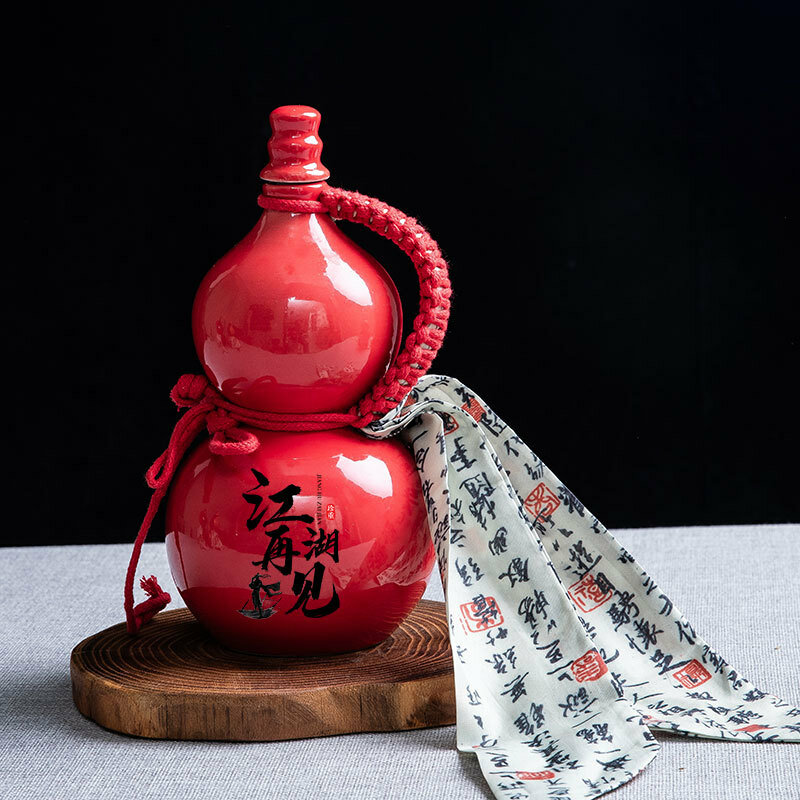 Керамическая бутылка для вина в форме тыквы, ретро-стиль, герметичная емкость для хранения вина, 500 мл, для домашнего погреба, пустая бутылка для вина.