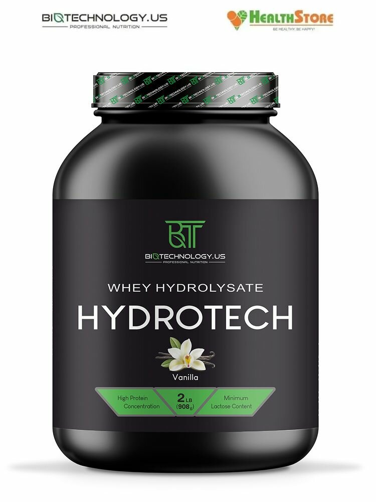 Biotechnology.US Whey Hydrolysate Hydrotech 0,9кг (ваниль) гидролизат сывороточного протеина, протеин гидролизат
