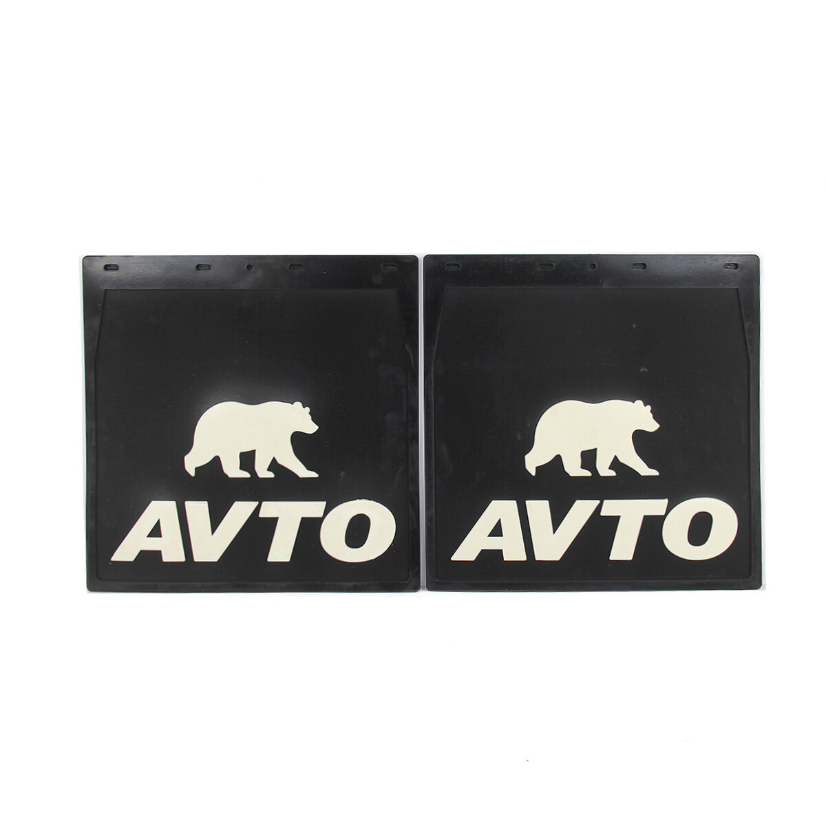 Брызговик колеса задний для Газель 3302 (400*400мм) резина "AVTO" 3D объемный текст (белый) к-т 2 шт.