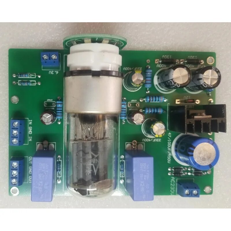 6N8P (6H8C 6SN7) Лучший звук, одна трубка, горизонтальная версия, электронная готовая доска для передней сцены