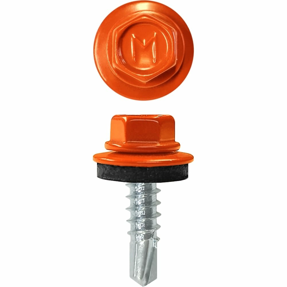 Кровельный саморез-сверло Daxmer 4,8x19 мм, RAL 2004, 400 шт.