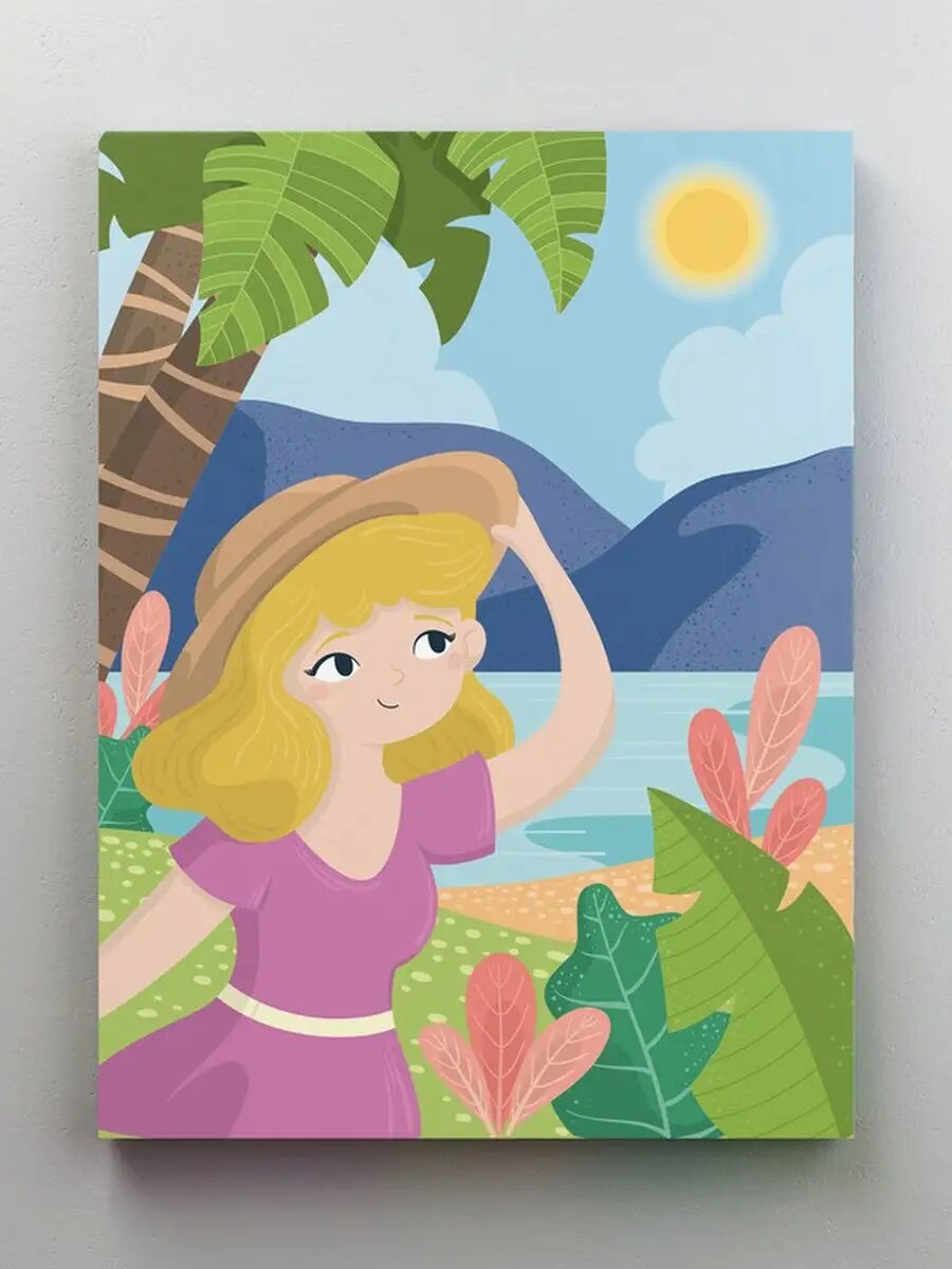 Интерьерная картина на холсте "Времена года - лето" размер 30x40 см