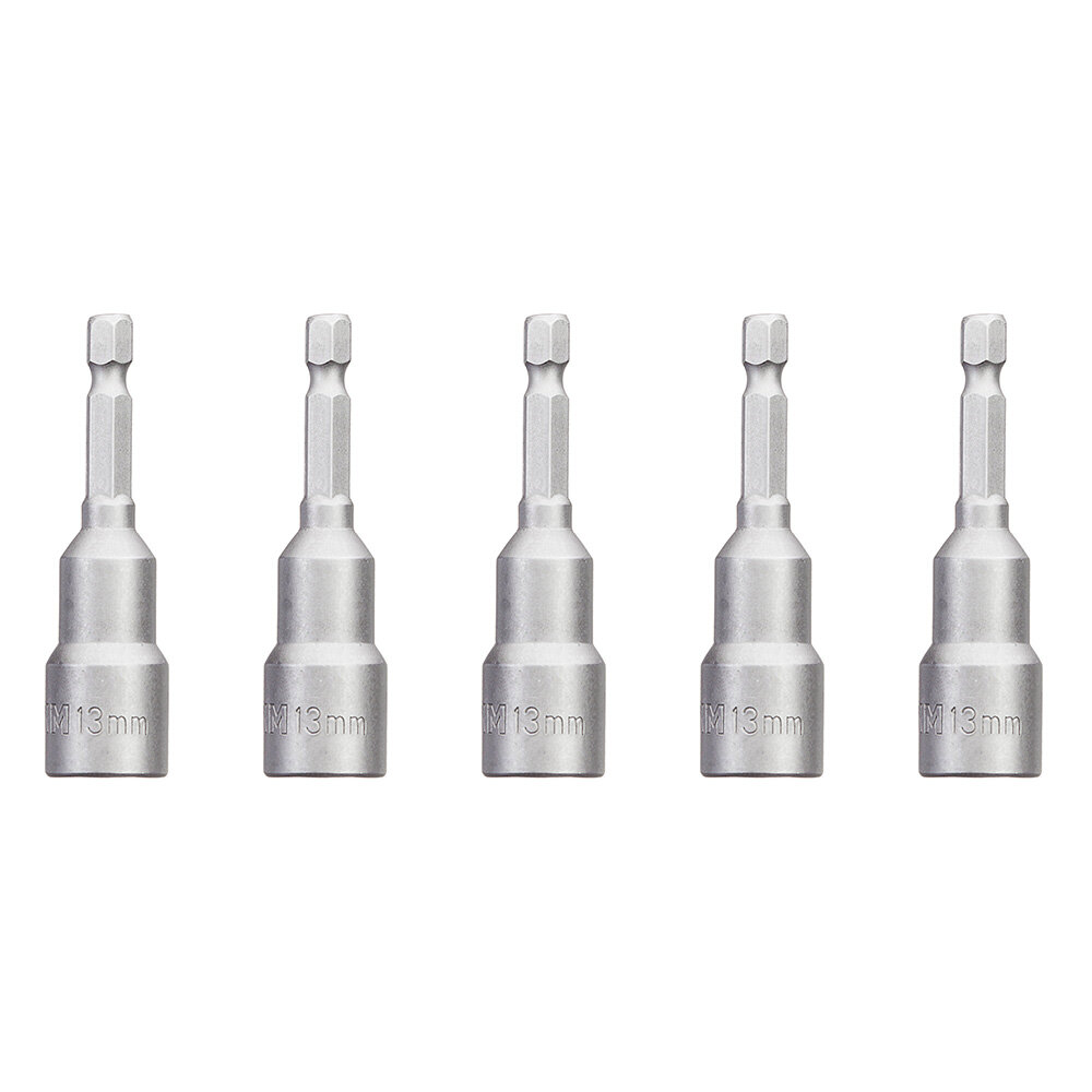 Адаптер для болтов и саморезов магнитный 13 мм L65 мм шестигранная головка (5 шт.)