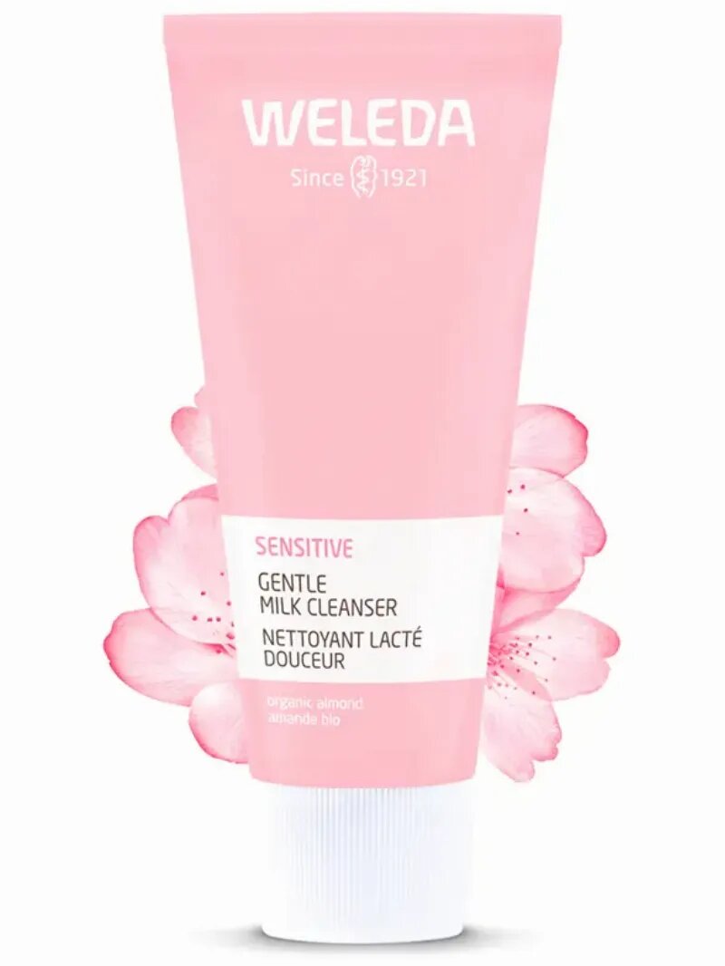 Молочко для лица Weleda, миндальное, деликатное очищающее, 75 мл