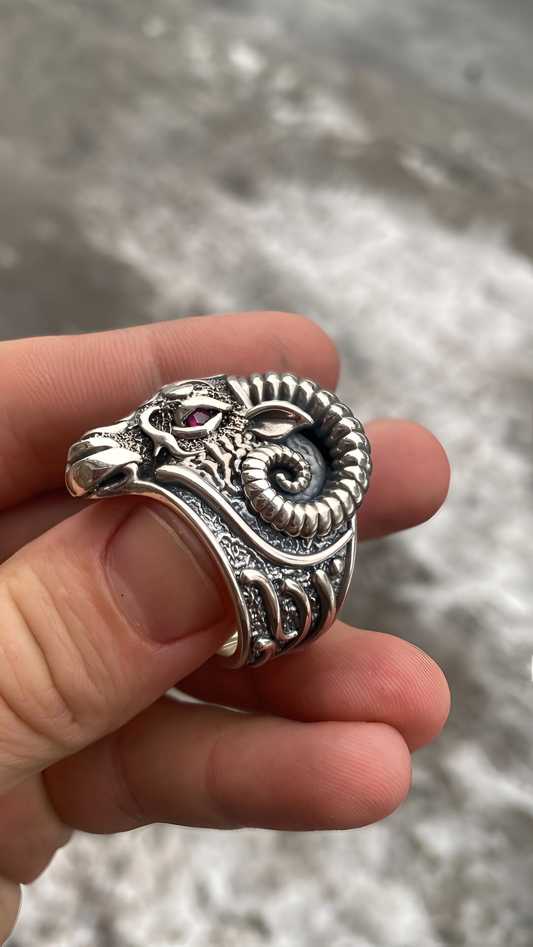 Печатка, серебро, 925 проба, чернение, рубин