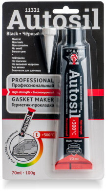 Герметик-прокладка Автосил Черный, высокопрочный, 100 гр туба