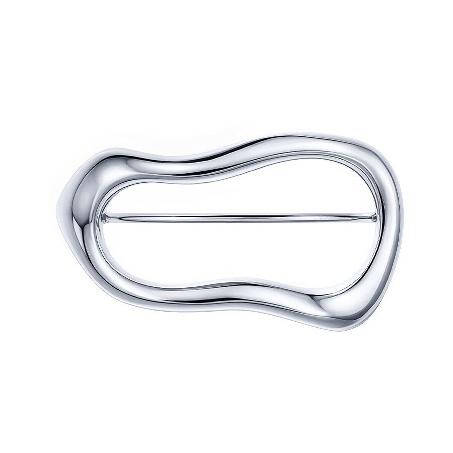 Брошь Яхонт, серебро, 925 проба