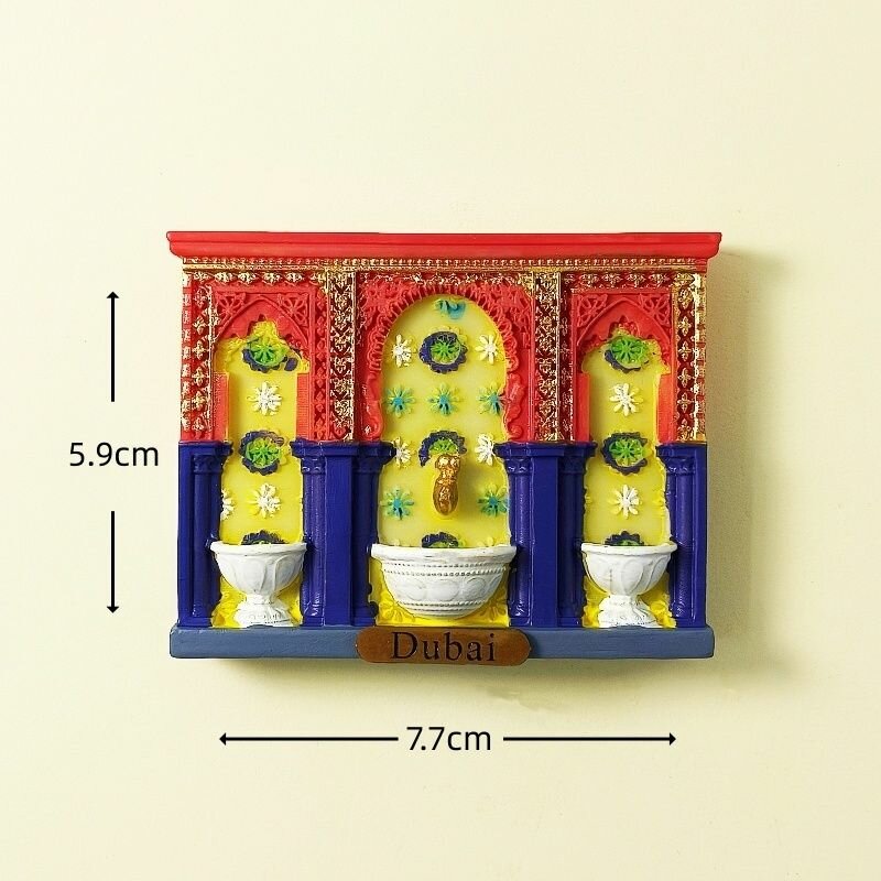 Сувенир для путешествий в Дубай, 3D-поделка, магнитный магнит на холодильник, подарок-23