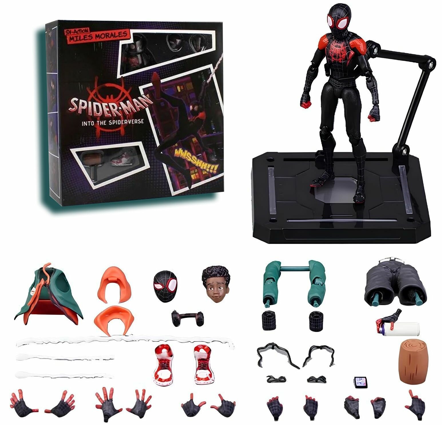 Фигурка Человек Паук Майлз Моралес / Spider Man Miles Morales (13см)