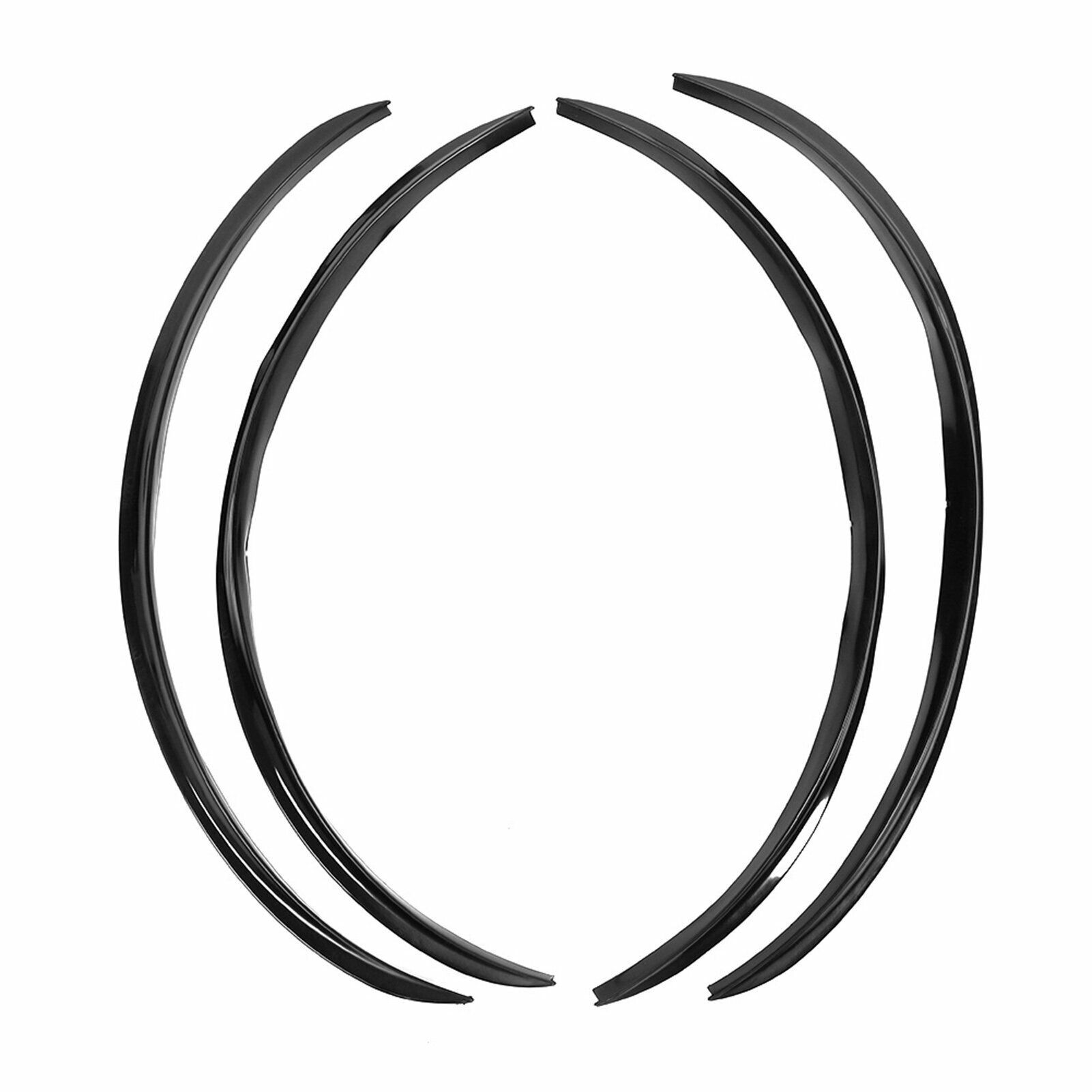 4 шт. Защитные накладки на крылья, защита от царапин, универсальные расширители крыльев, 72 см, 28,4 дюйма (черные)