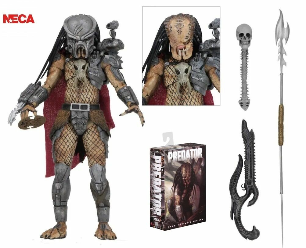 Коллекционная фигурка "NECA" с аксессуарами "Хищник". Predator AHAB Ultimate edition (ориг. спец. издание)