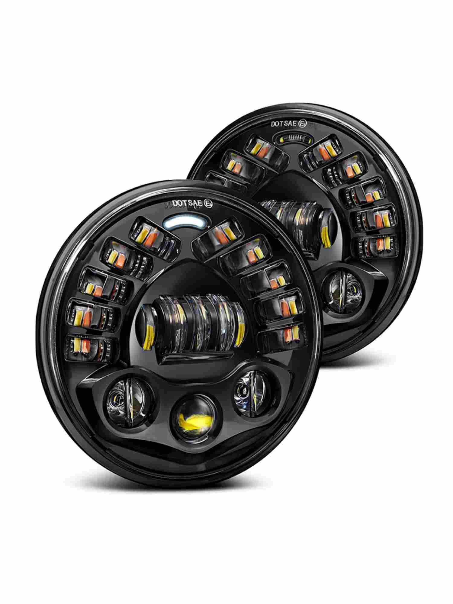 Фары светодиодные головного света LADA Нива, УАЗ, универсальные 7" (51 W, 18 LED CREE, 10-30 V, IP 67) belais #19873