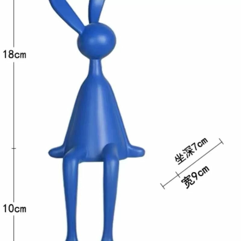 Интерьерная статуэтка Заяц, декор на полку, керамический кролик