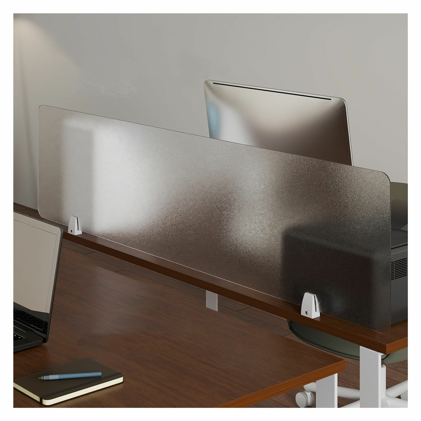 Защитный экран для офиса W114, матовый акрил, прозрачный, 60x80см