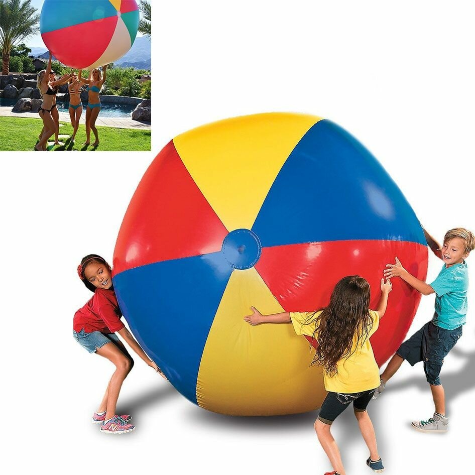 4.9 футов / 1.5 метра Гигантские радужные надувные пляжные мячи для
