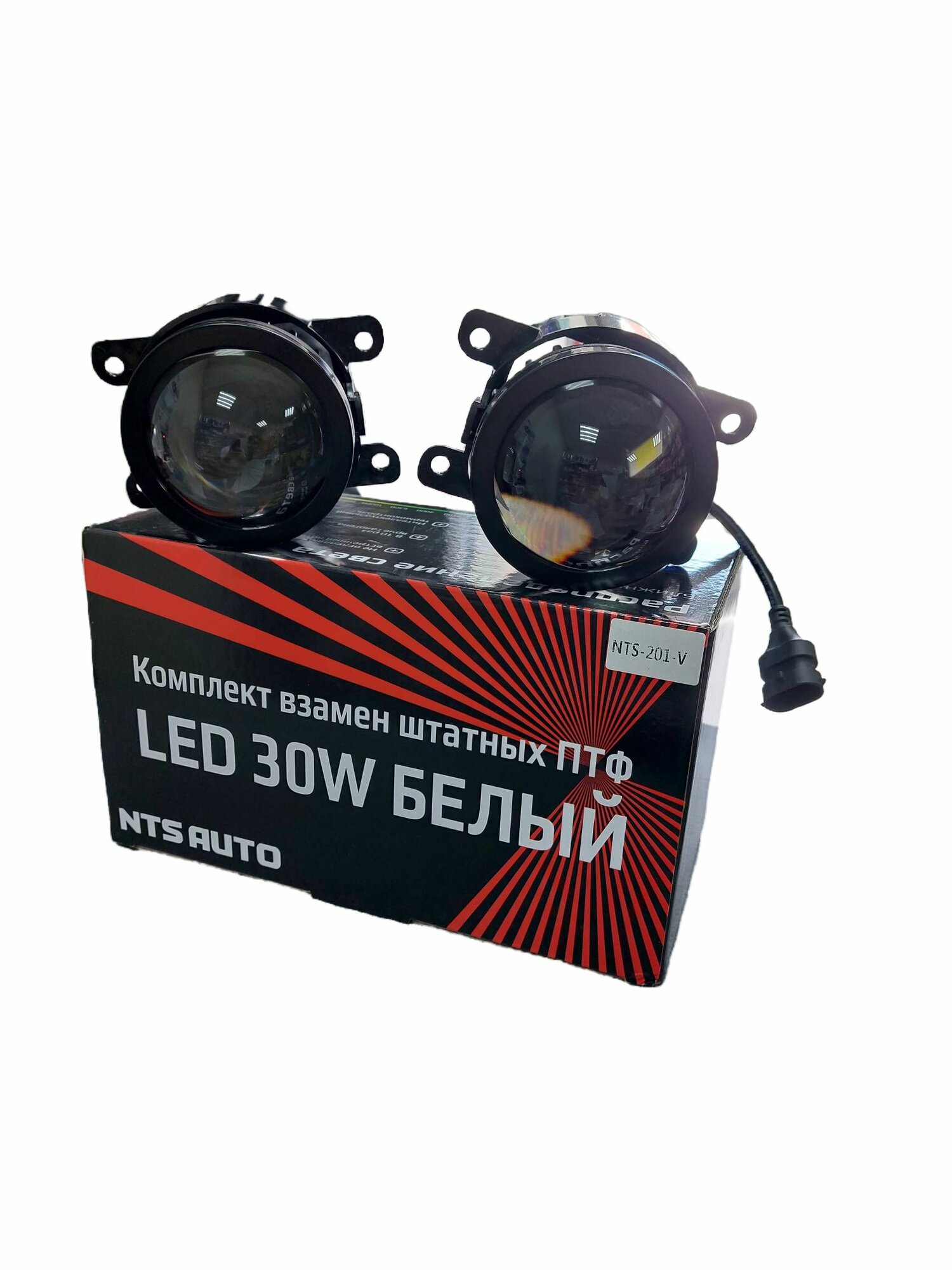 Светодиодные линзы противотуманные NTS AUTO Лада Веста, Форд Фокус, Рено Логан, Дастер, Меган, Митцубиси