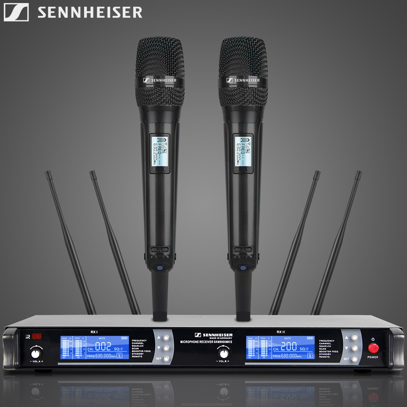 Sennheiser Микрофон для живого вокала SKM9000B, темно-серый