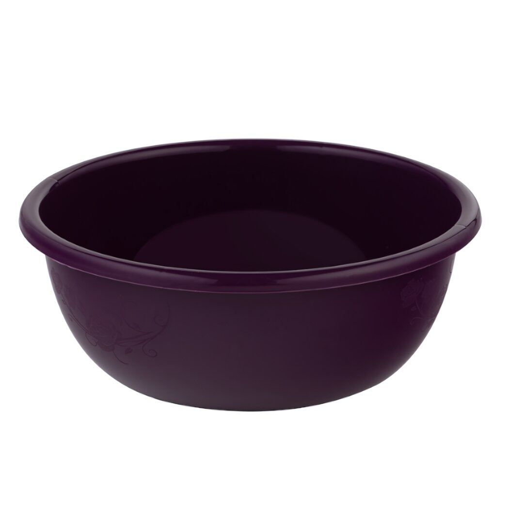 Таз пластиковый "Люкс" 10л, лиловый, прочный, с мерной шкалой