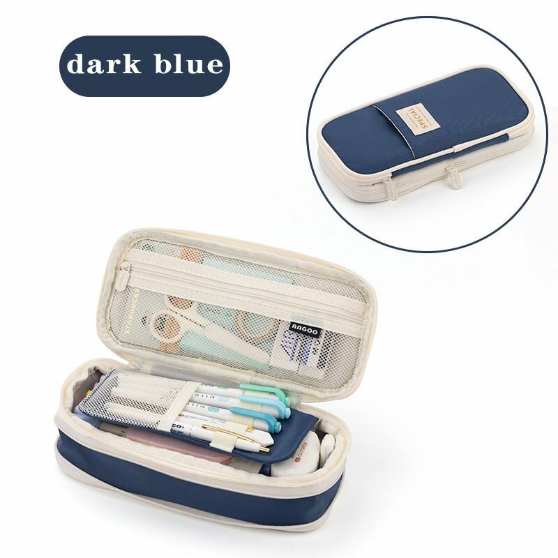 Большой вместительный пенал Kawaii, пенал-органайзер, корейский чехол для девочек, школьные принадлежности, офисные аксессуары, канцелярская сумка