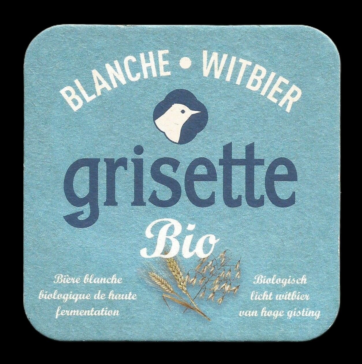 Бирдекель (костер) Бельгия Grisette Bio Blanche Witbier (подставка под пивной бокал)