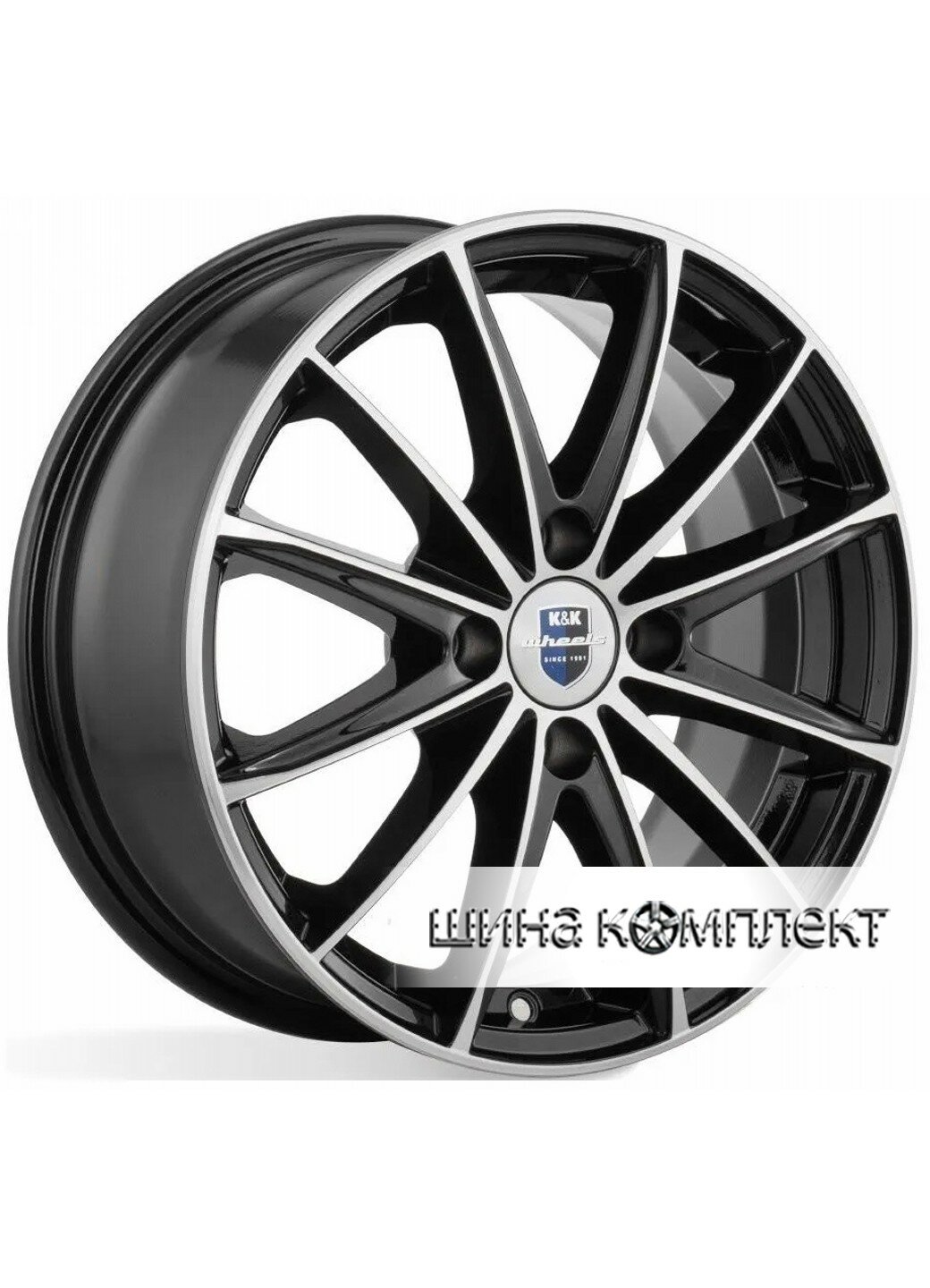 Колесный диск КиК Пойнт Бланк (КС884) 6x15 4x98 ET35 58,5 Алмаз черный SK