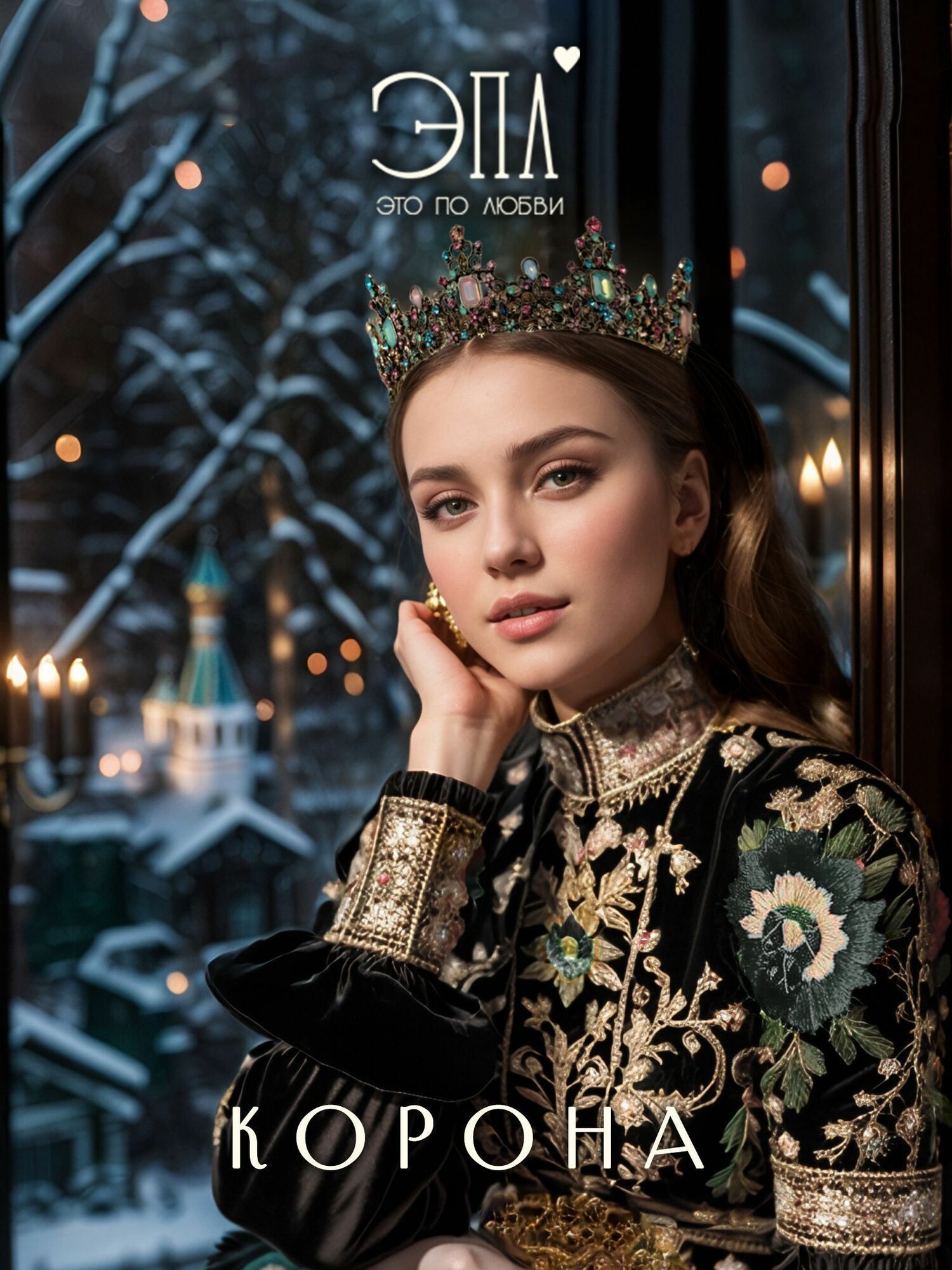 Корона на голову женская с цветными камнями, диадема свадебная для волос для девочки принцессы, украшение для торта