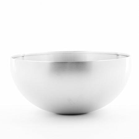 Глубокий салатник из нержавеющей стали, металлическая миска для кухни, для шашлыка 20см серебро .