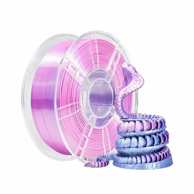 Трехцветная нити накаливания PLA для 3D принтера, многоцветная коэкструдированная PLA, 1,75 мм, 1 кг / 2,2 фунта, Красно-сине-зеленый
