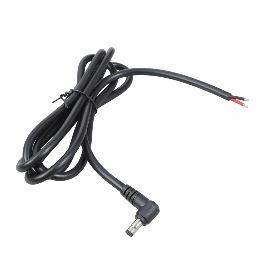 Одиночный изогнутый кабель питания для зарядки DC5525 площадью 1,5 квадратных метра длиной 1,5 метра