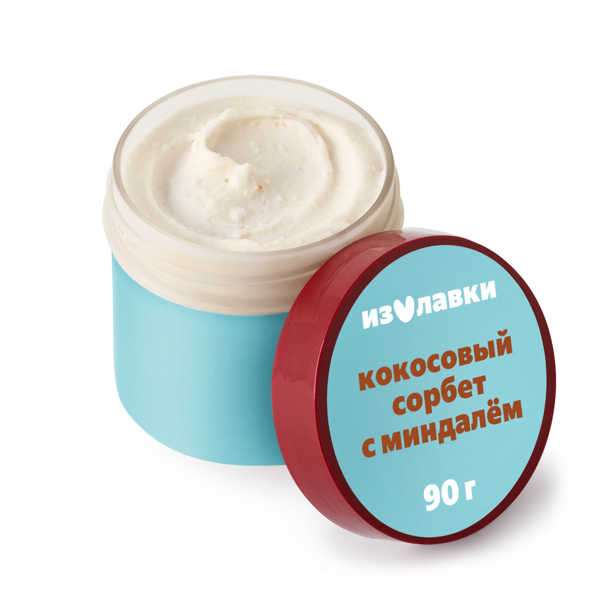 Мороженое сорбет «Из Лавки» кокос с карамелизированным миндалем