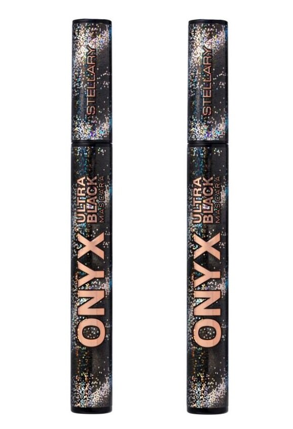 Тушь STELLARY для ресниц влагостойкая ультрачерная Water Resistant Mascara Onyx, тон 01 Ultra Black, 7 мл - 2 штуки