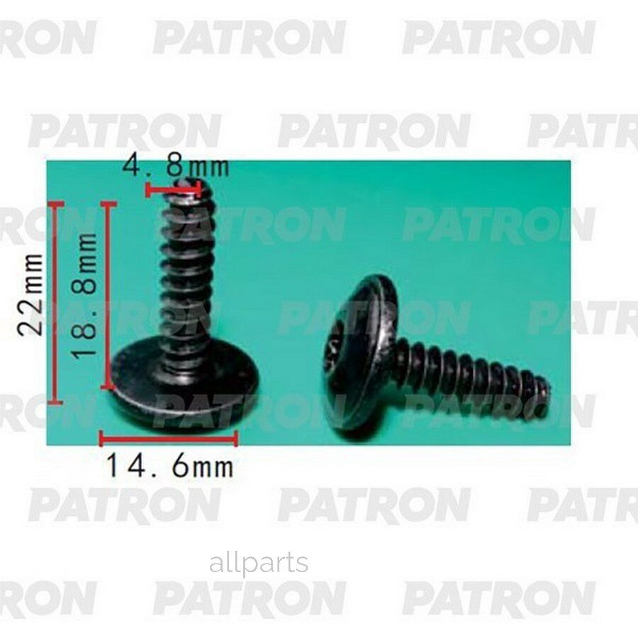 PATRON P37-2208 Саморез Audi VW Skoda BMW Применяемость: Саморез 4.8x22mm PATRON P37-2208