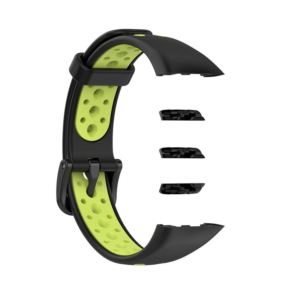 Совместимый с Huawei Band 6 и Honor Band 6 водонепроницаемый ремешок из ТПУ для часов, двухцветный сменный ремешок