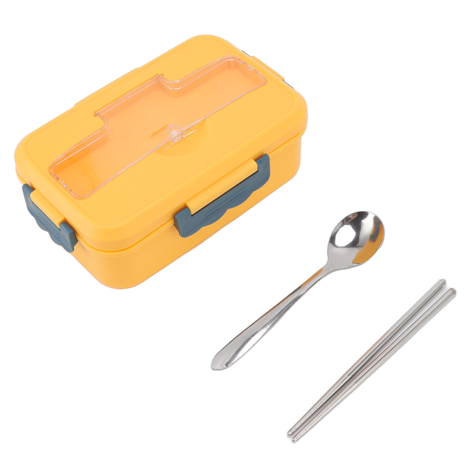 Bento Box Термальный ланч-бокс Bento с ложкой и палочками для еды для взрослых и детей (посуда из желтого ланч-бокса Vitality)