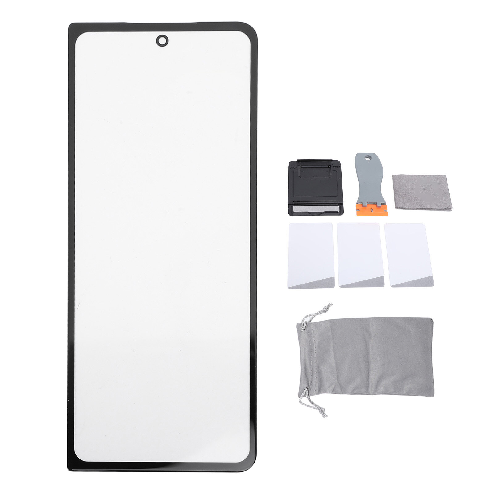 Замена экрана для Galaxy Z Fold 4 5G F936 Professional Передняя внешняя линза стеклянного экрана с клеем и ремонтным комплектом