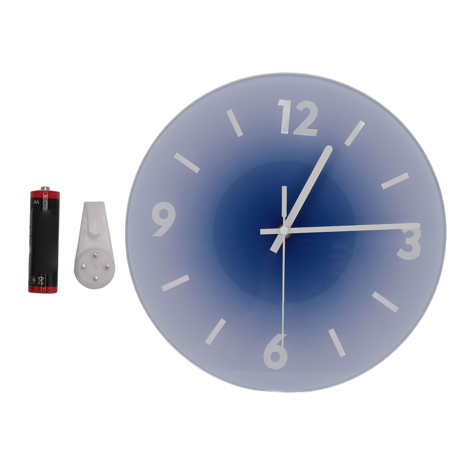 Настенные часы "Северное сияние", 12 дюймов, стеклянные, синие.