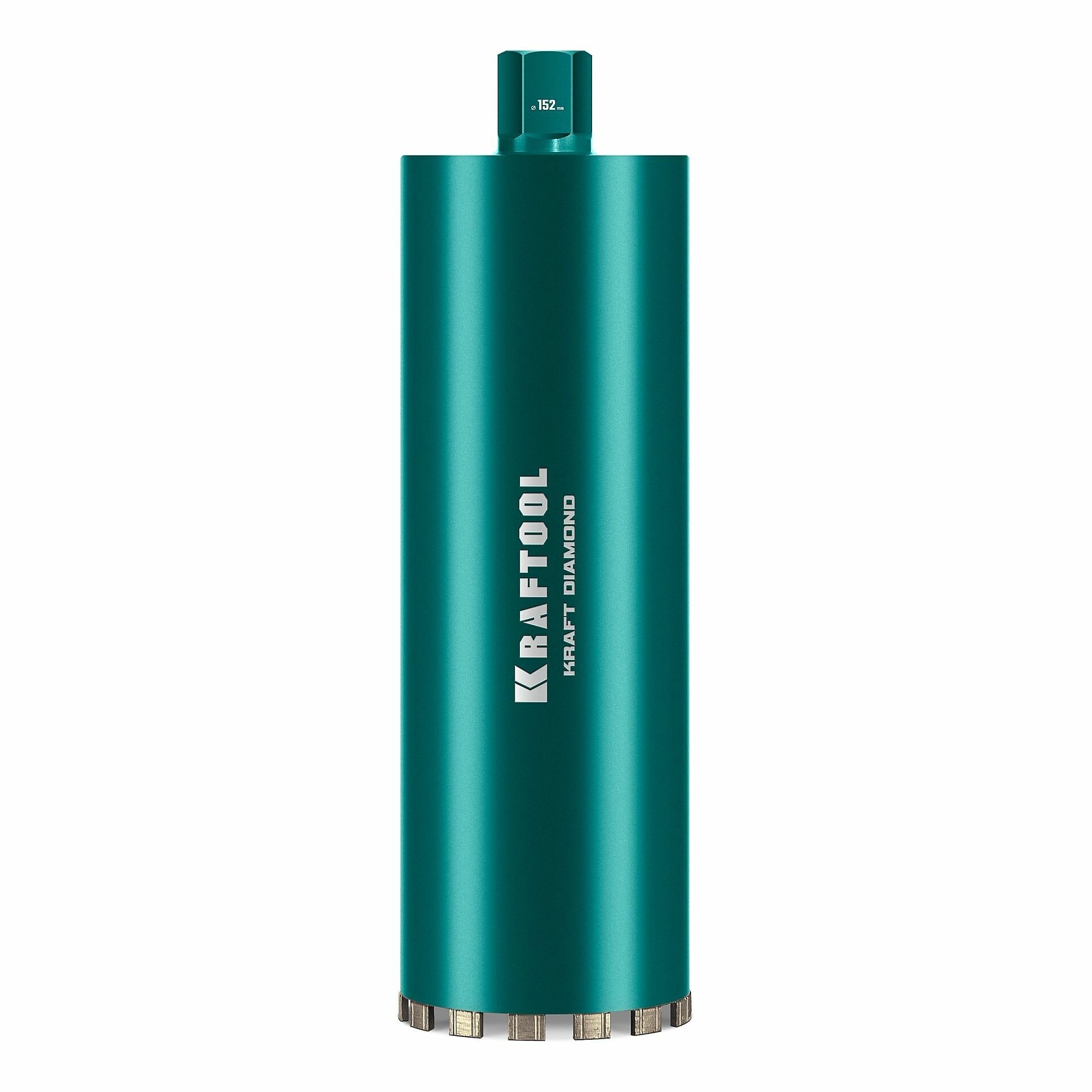 Коронка алмазная по железобетону, KRAFTOOL DIAMOND 152 мм (450 мм, 1 1/4", лазерная сварка сегментов)