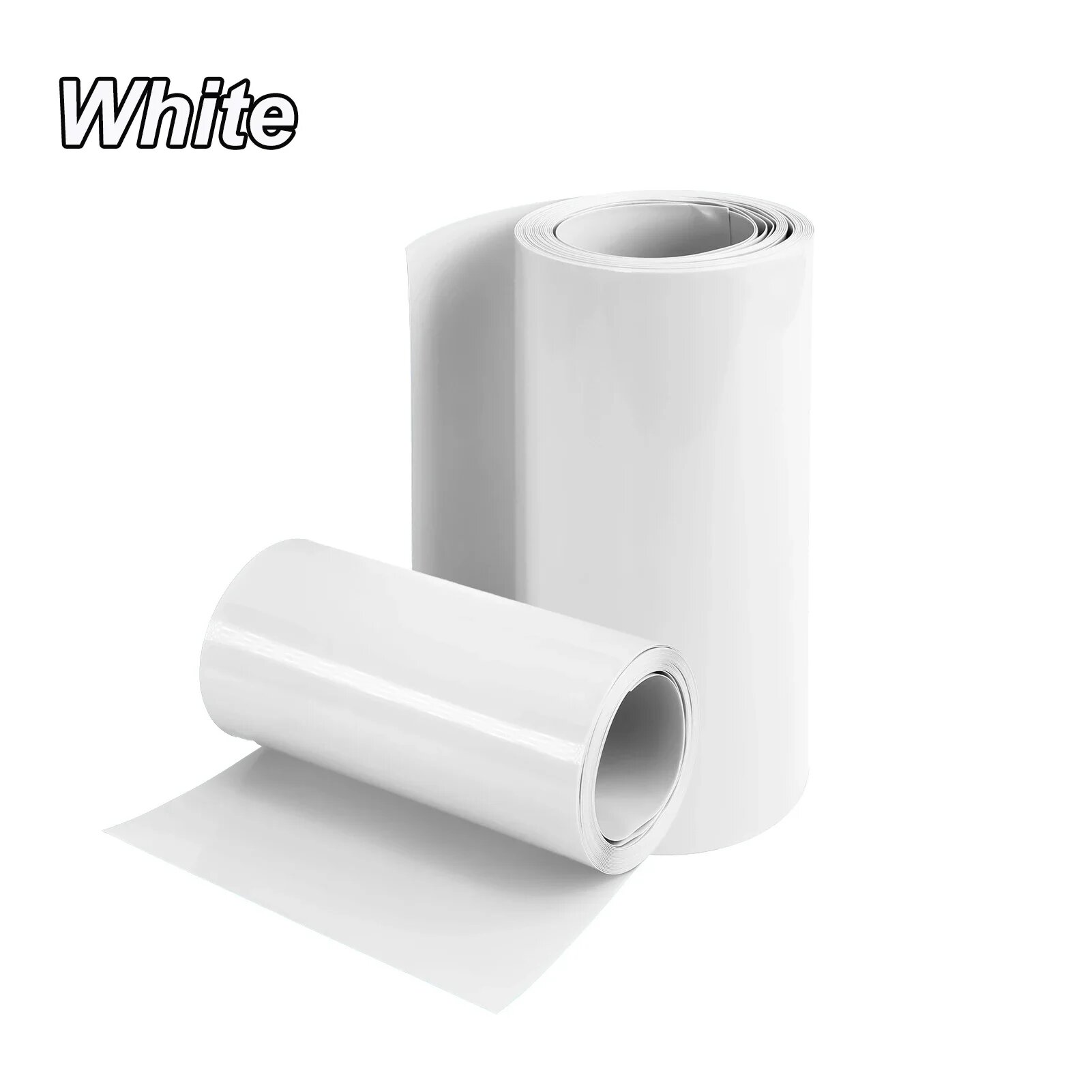 ПВХ термоусадочная трубка для аккумуляторов 1 метр White, Width 70mm Dia 44mm