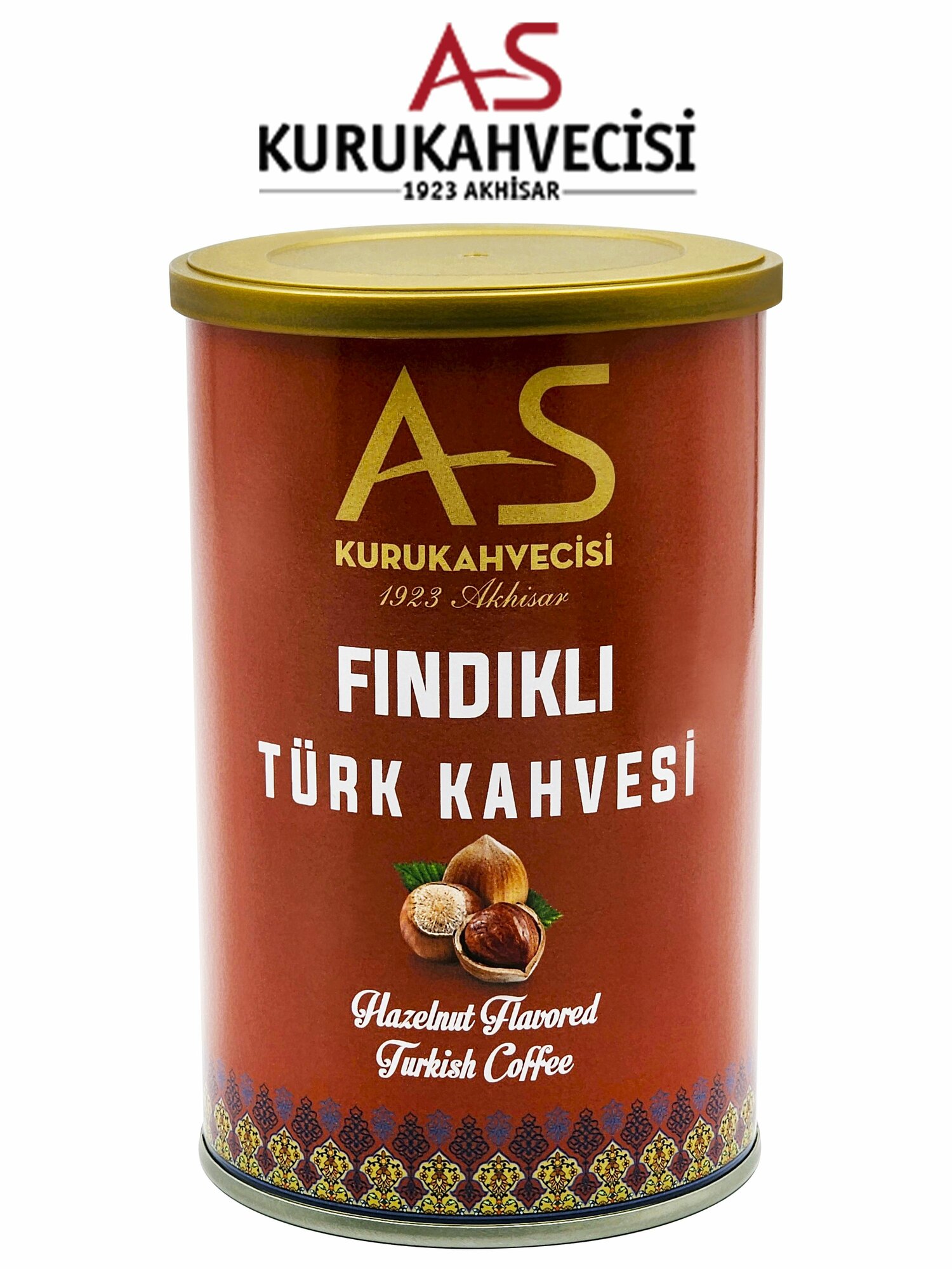Кофе молотый турецкий с ароматом лесного ореха (фундук), "AS Kurukahvecisi", Findikli Turk Kahvesi, 250гр. Турция