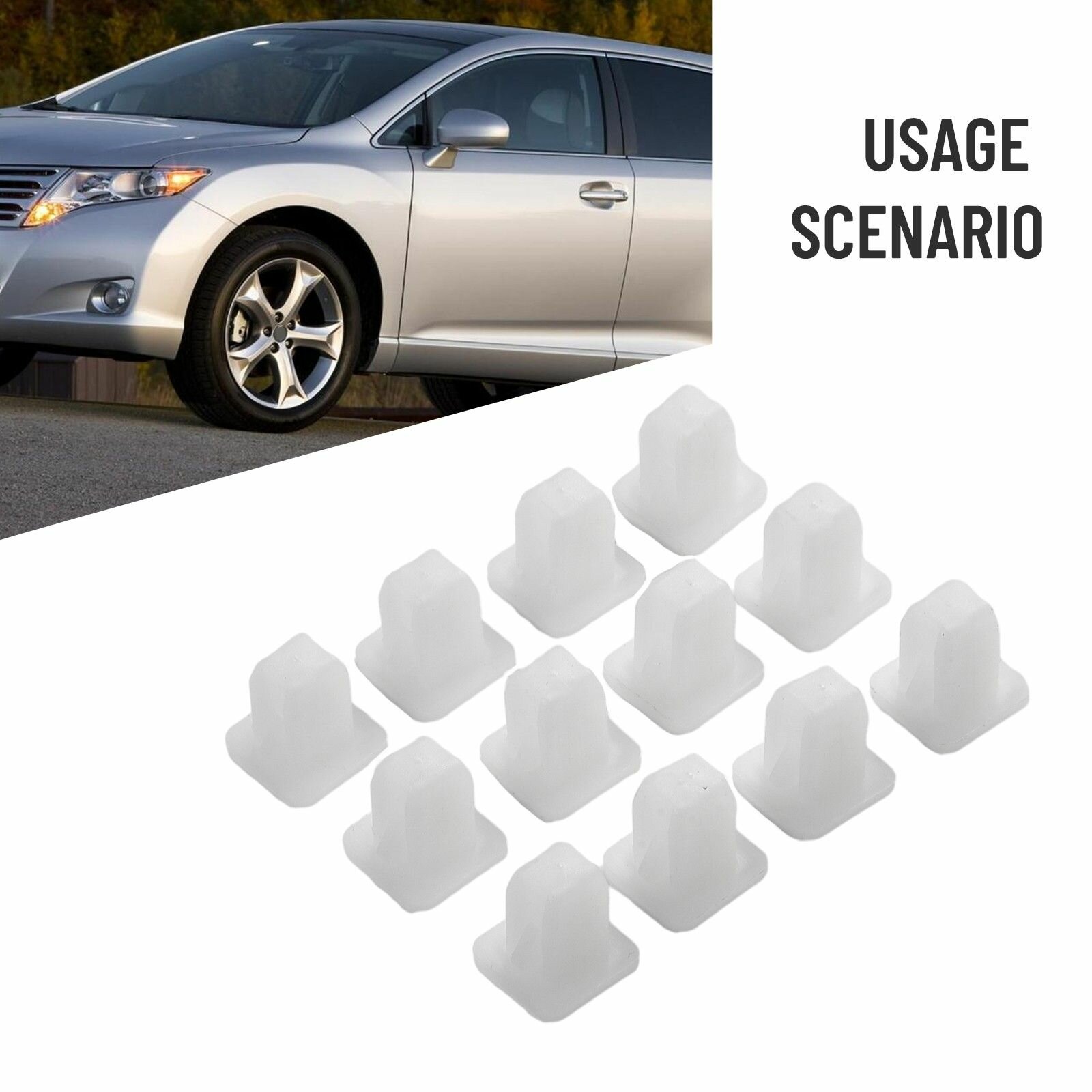 50 квадратных автомобильных фиксатора подкрылка с клипсой-заклепкой, размер отверстия 8*8.5 мм