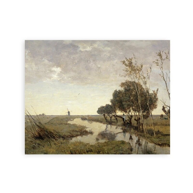 Печать на холсте "Сельская местность" 20x25 см, bPC9830