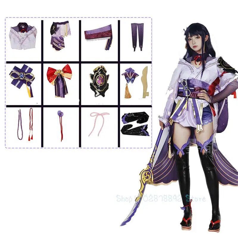 Женский косплей костюм Genshin Impact Raiden Shogun М, Costume only