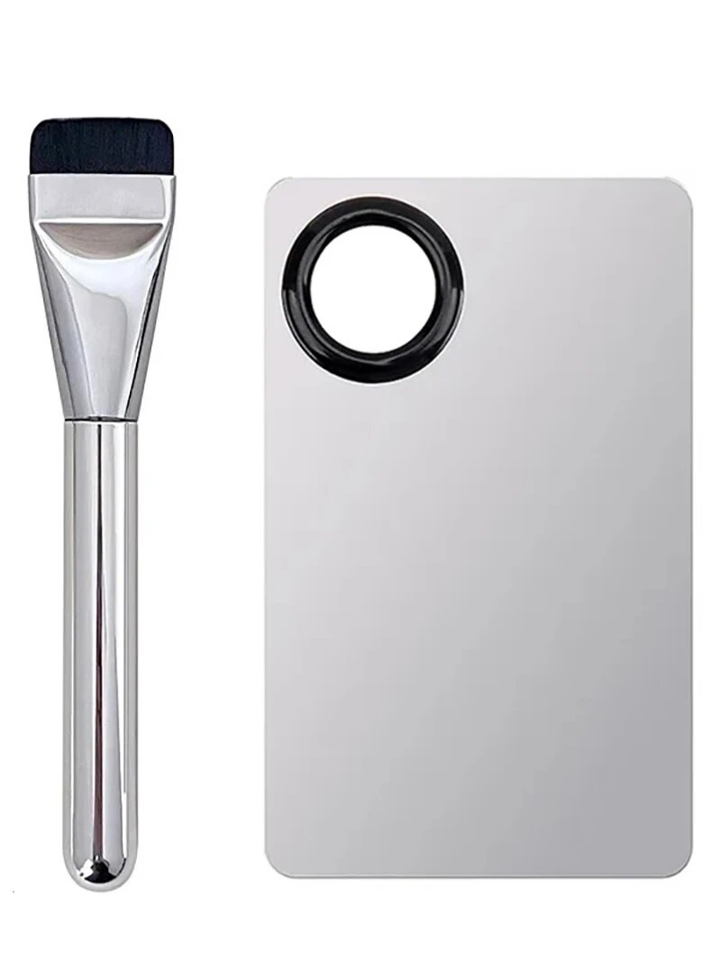 Набор кистей для тональной основы и палитр из нержавеющей стали