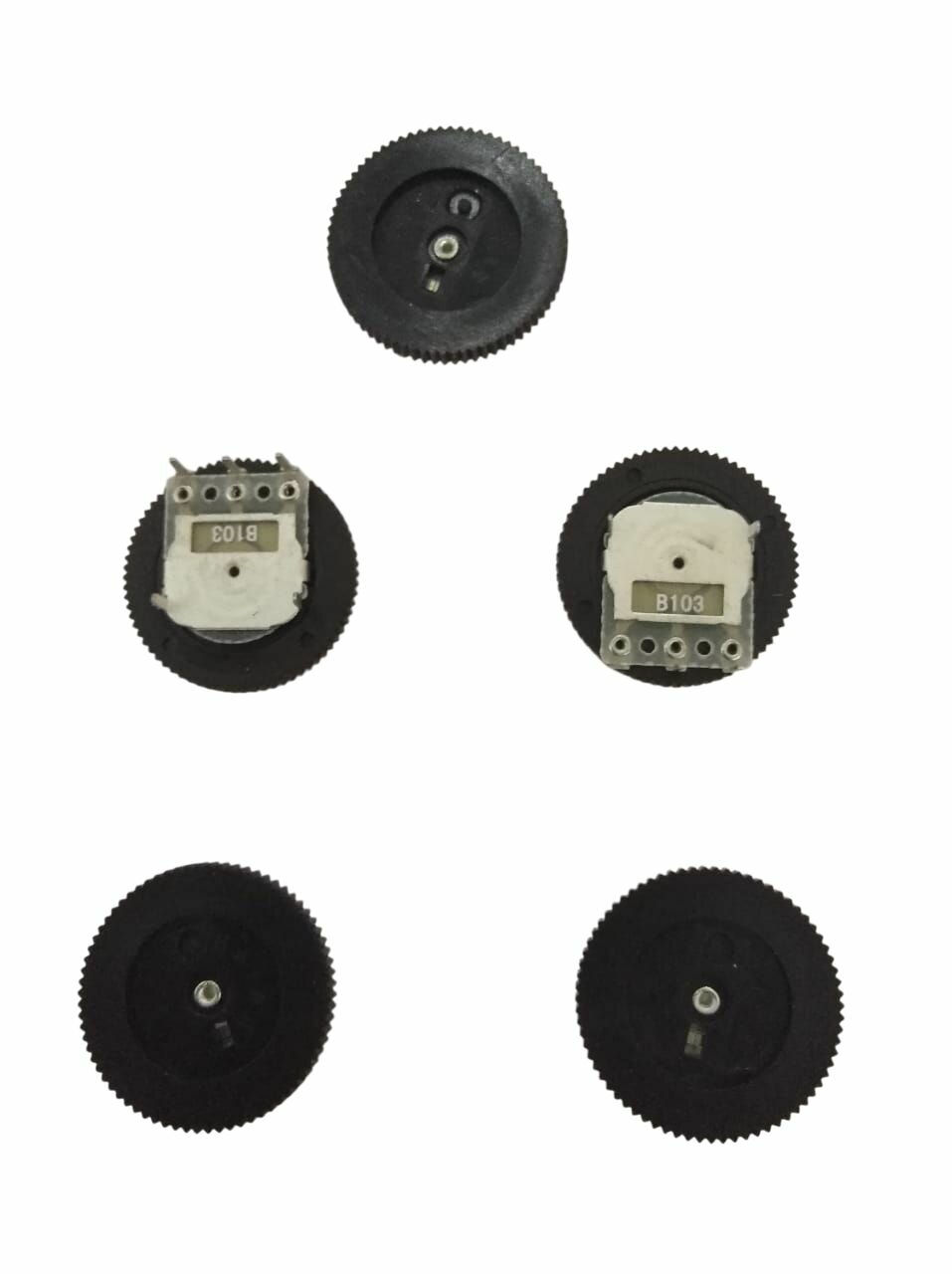 Переменный резистор B103, 10кОм, 3PIN, 18х2мм - 5 штук