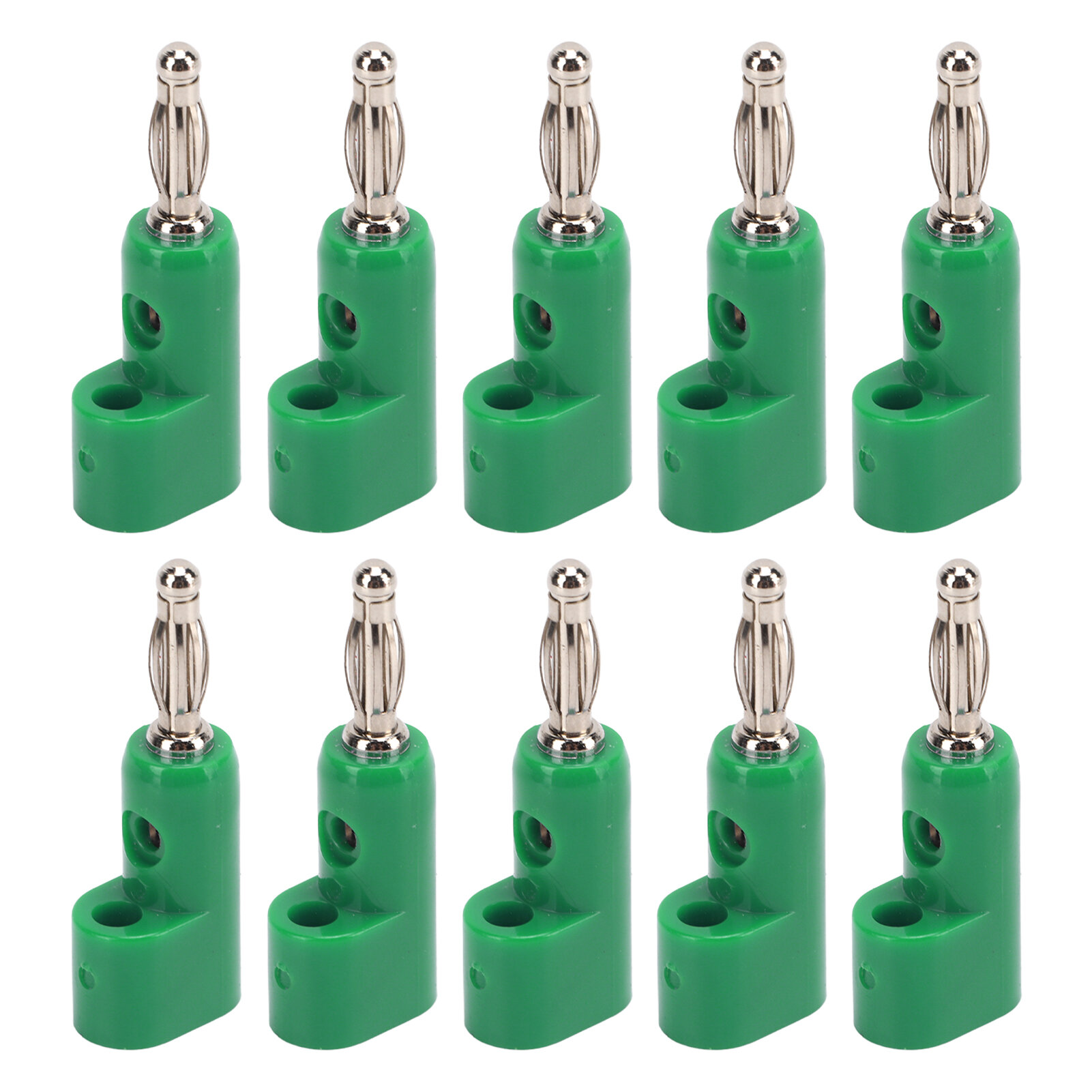 10pcs 4mm Scackable Banana Plugck Connectors без припадения банановые штекеры для обеспечения безопасности