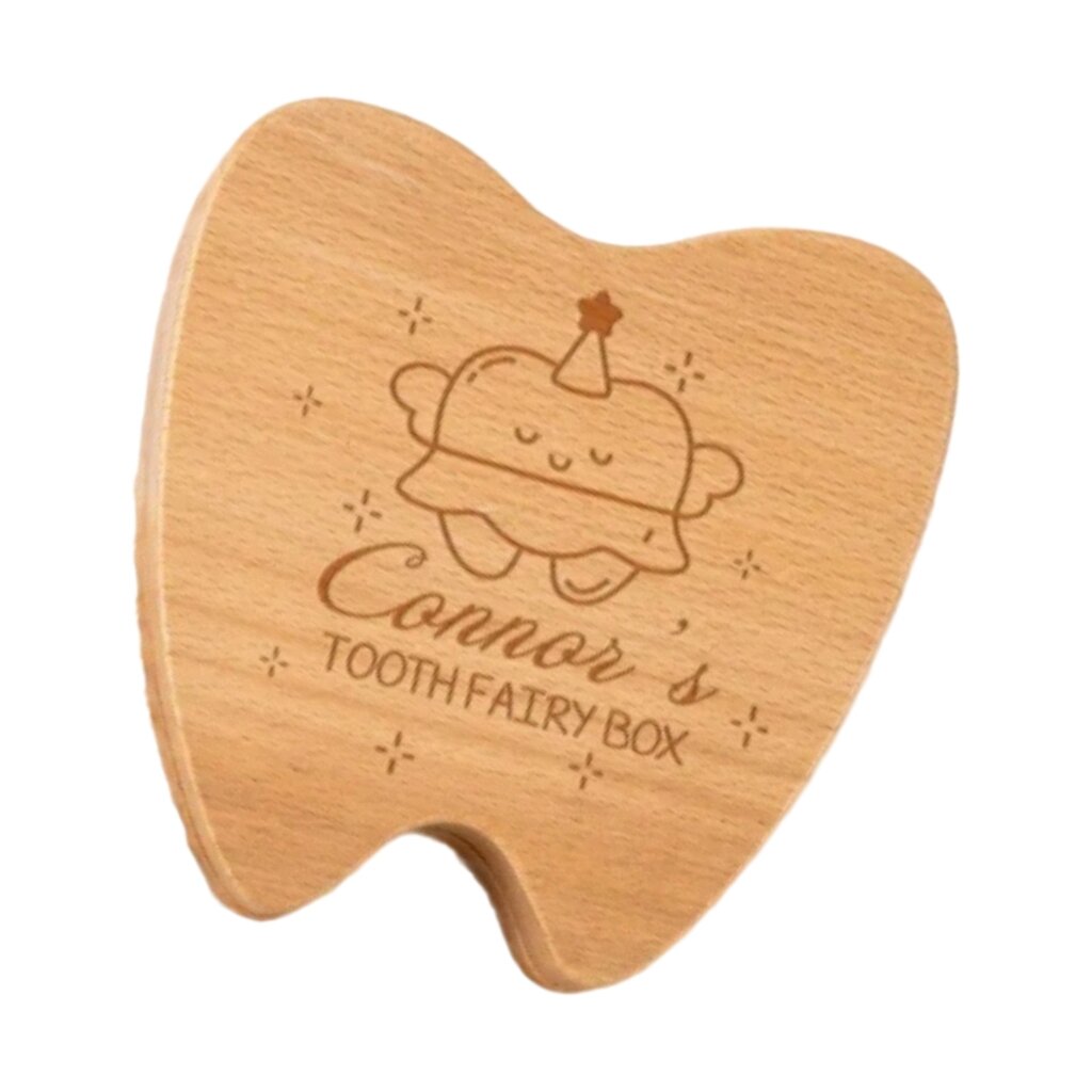 Деревянная коробка для хранения молочных зубов