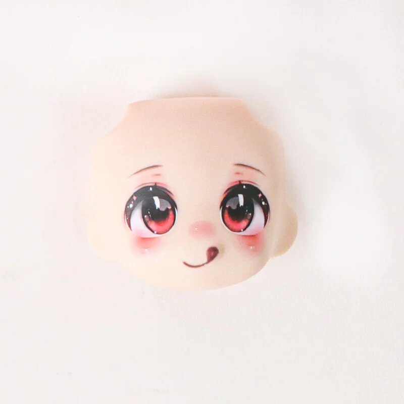 Лицо для куклы OB11 с 3D наклейкой глаз Розовый, 15