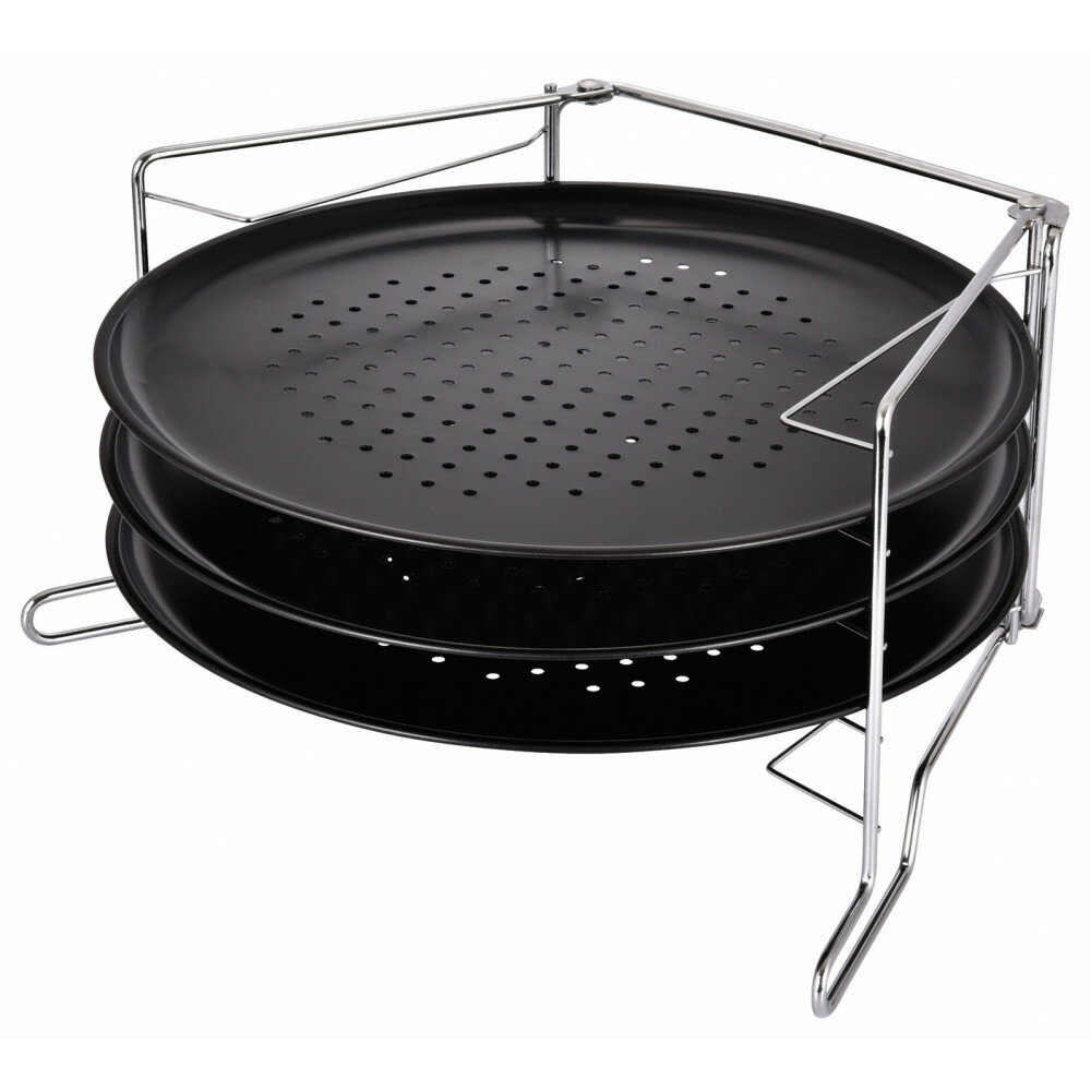 Противень Kinghoff для пиццы с мраморным покрытием, стальное дно, набор из 4 элементов, KH-1480