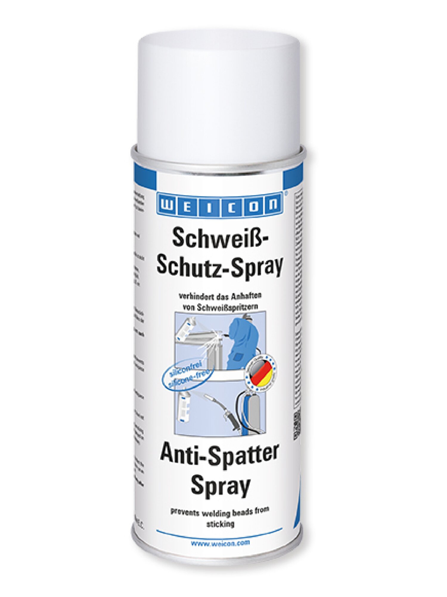Антипригарный спрей, защита от налипания брызг при сварке, WEICON Защитный спрей для сварки, 400 мл
