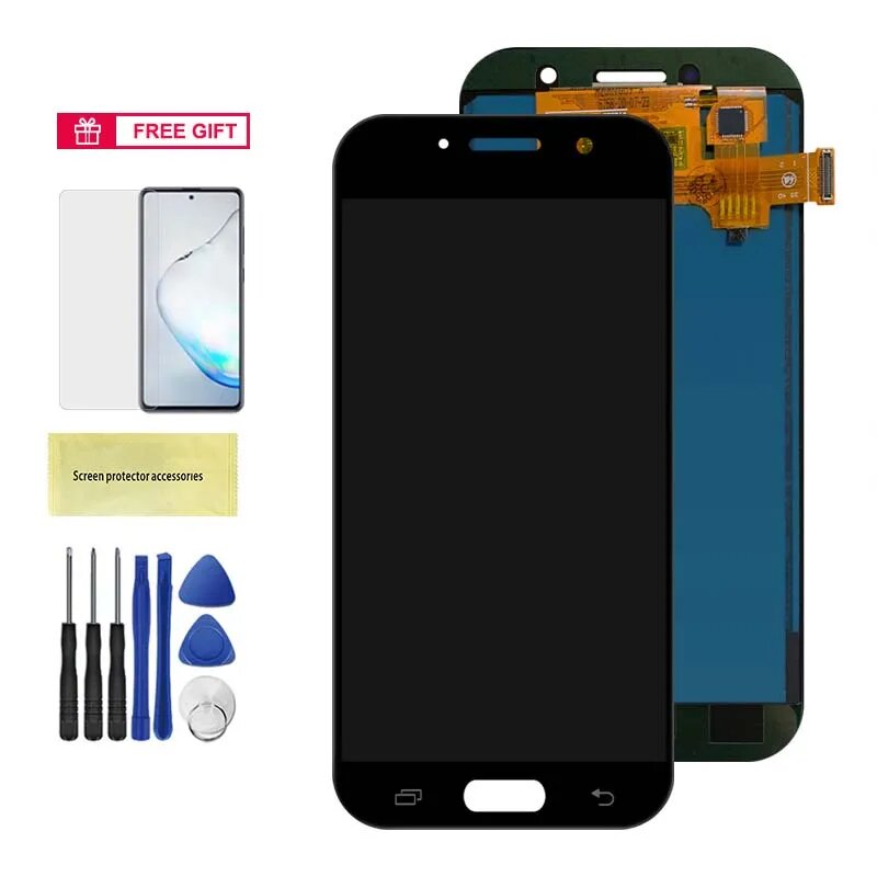 TFT A520 Экран дисплея для Samsung Galaxy A5 2017 A520 A520F A520F/DS ЖК-дисплей с сенсорным экраном и дигитайзером, запасные части Black